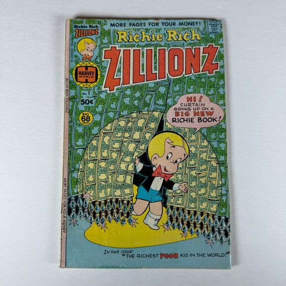 Other | Richie Rich Zillionz 1 Harvey 1976 The Richest Poor Kid In The ...